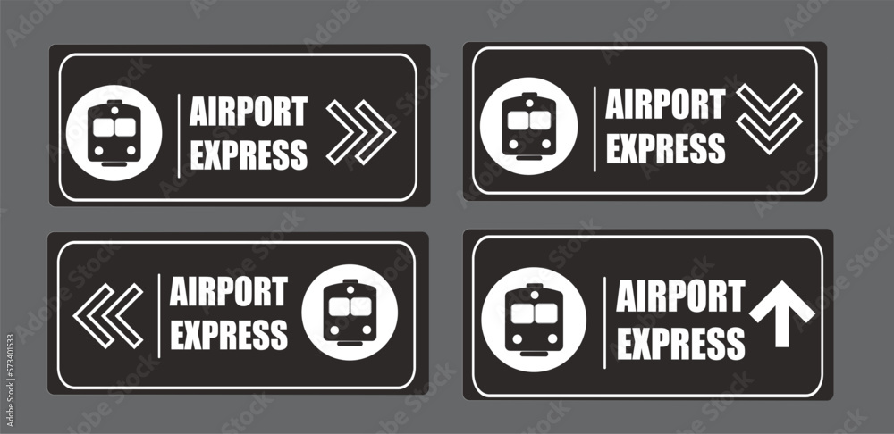 Airport Express Sign, Train Express Sign, Metro signs Stock Vector ...