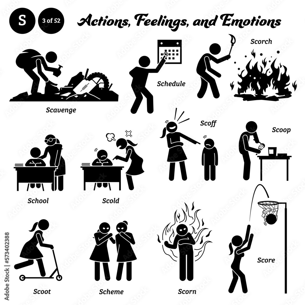 Vetor De Stick Figure Human People Man Action Feelings And Emotions