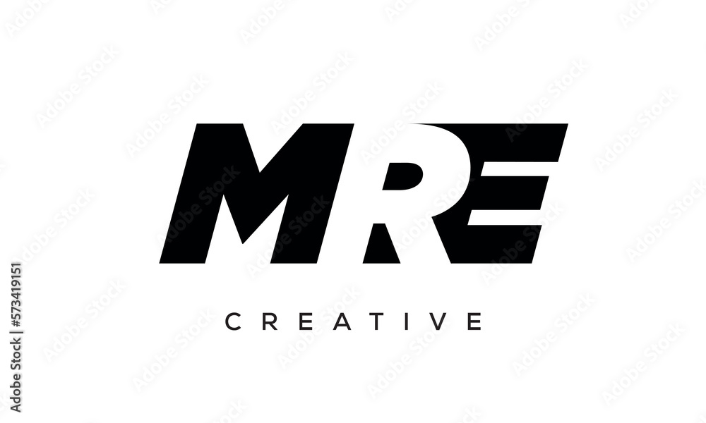 MRE letters negative space logo design. creative typography monogram ...