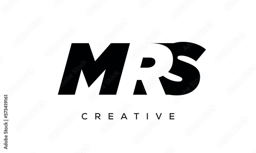 MRS letters negative space logo design. creative typography monogram ...