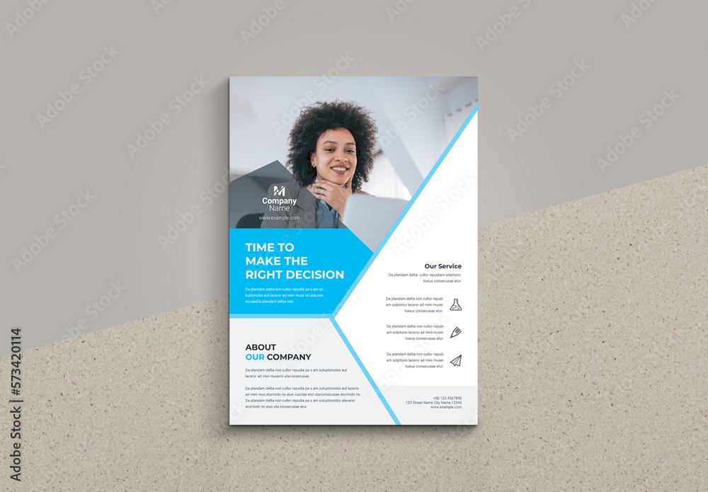 Business Clean Flyer Layout Stock Template | Adobe Stock