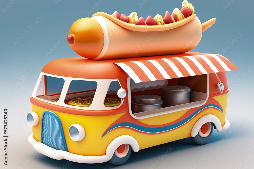 3d-hot-dog-delivery-fast-food-hot-dog-car-mascot-hot-dog-car-design