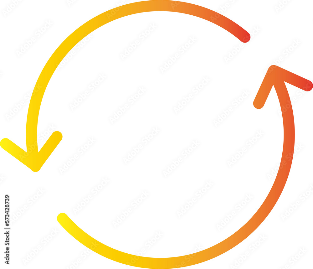Two curved arrows in a circular pattern, symbolizing circulation Stock ...