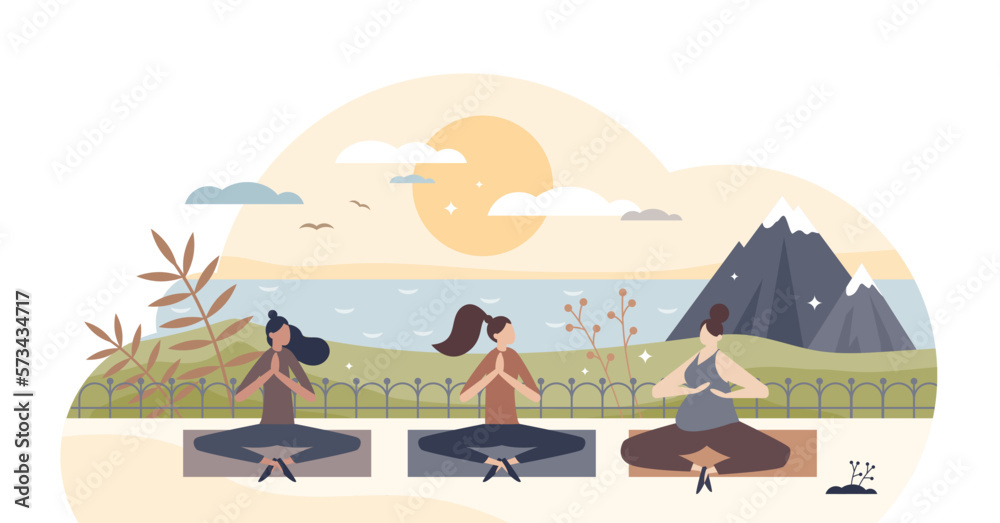 Yoga retreat and meditation group practice for body and mind wellness ...