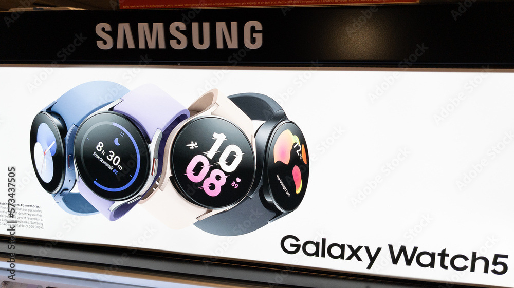 Samsung galaxy watch 5 five active logo sign and brand text of new ...