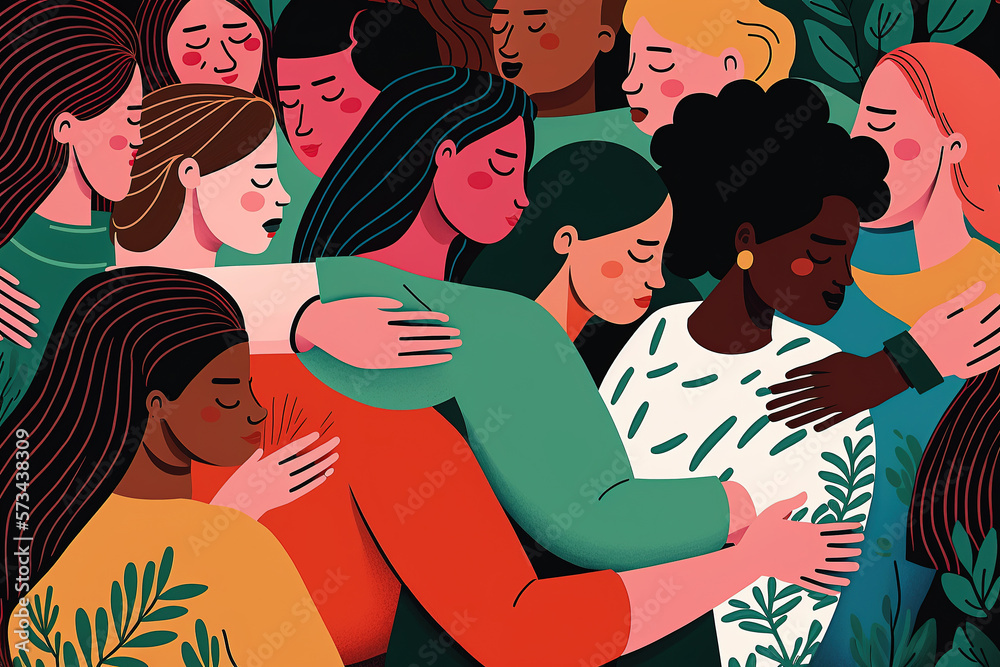 International Women Embrace Themselves and Each Other, Women's Rights ...