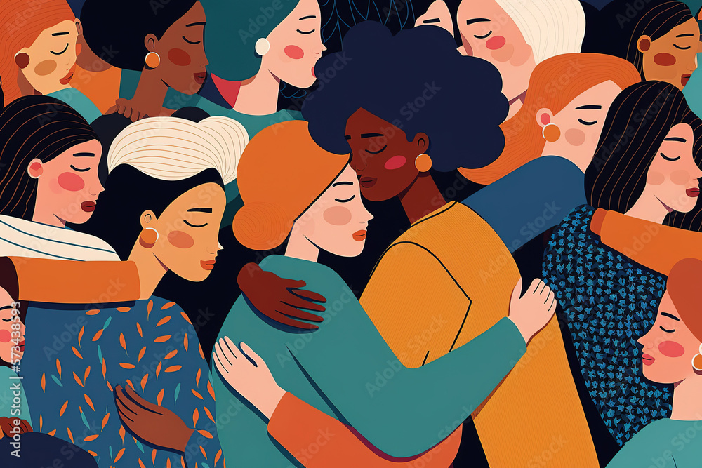 International Women Embrace Themselves and Each Other, Women's Rights ...