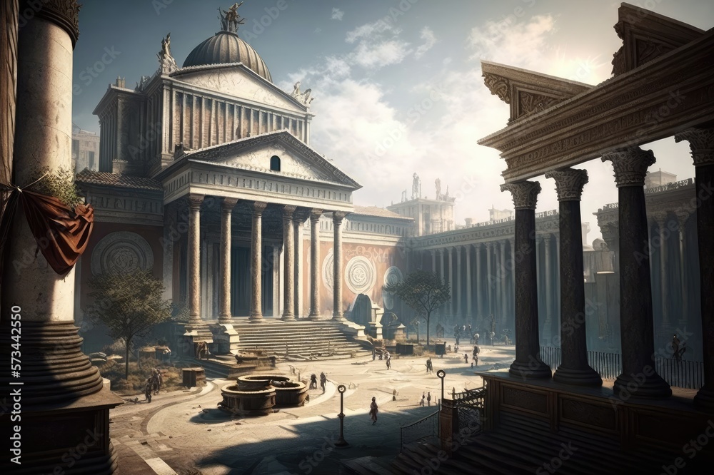 Adoring the Grandeur of Ancient Rome City Celebrating the Roman Empire ...