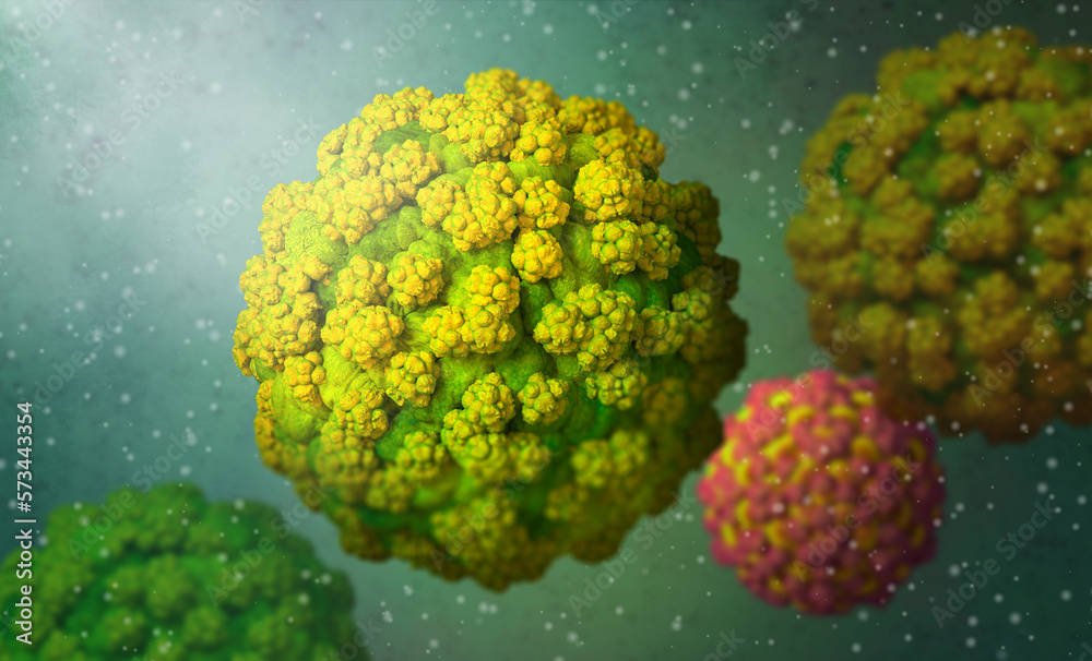 Medical background, Hepatovirus A, HAV, a type of virus from the genus ...