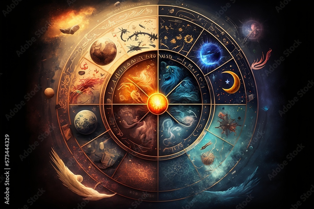 Astrology 4k art. Illustration. Created with Generative AI Stock ...