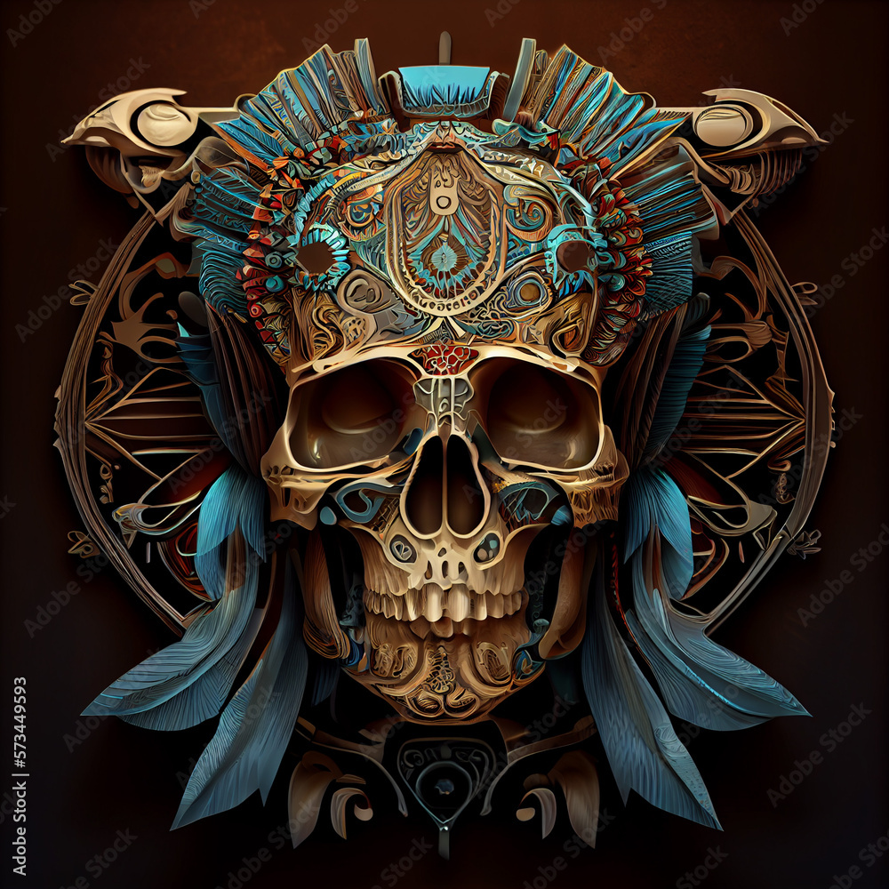 An Indian skull head is a representation of a skull with Native ...