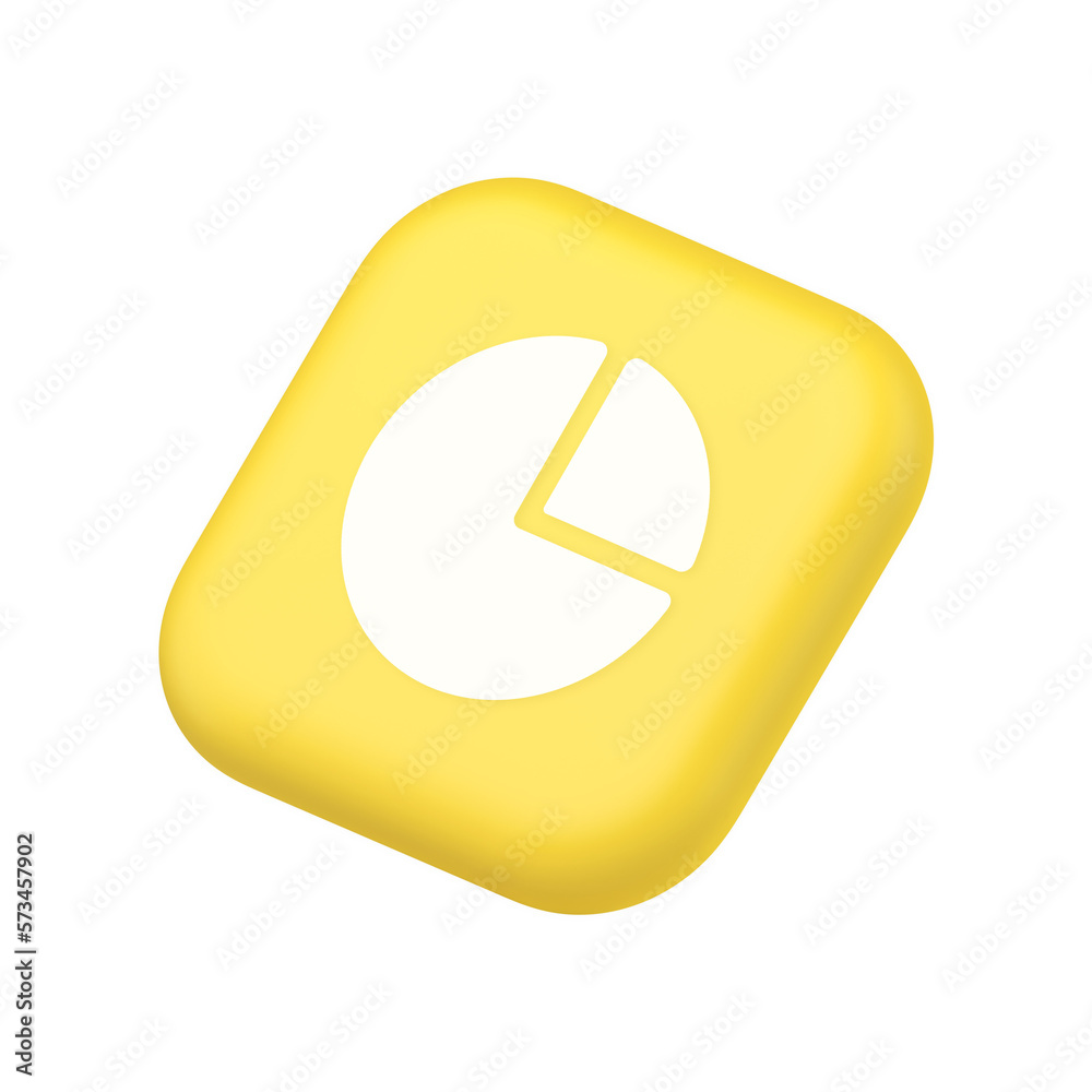 Diagram pie circle chart piece section symbol website icon 3d rendering ...
