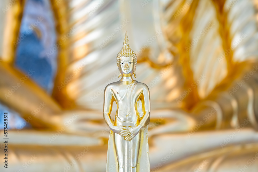 Golden Buddha statue serves as a symbol for the Lord Buddha. for ...