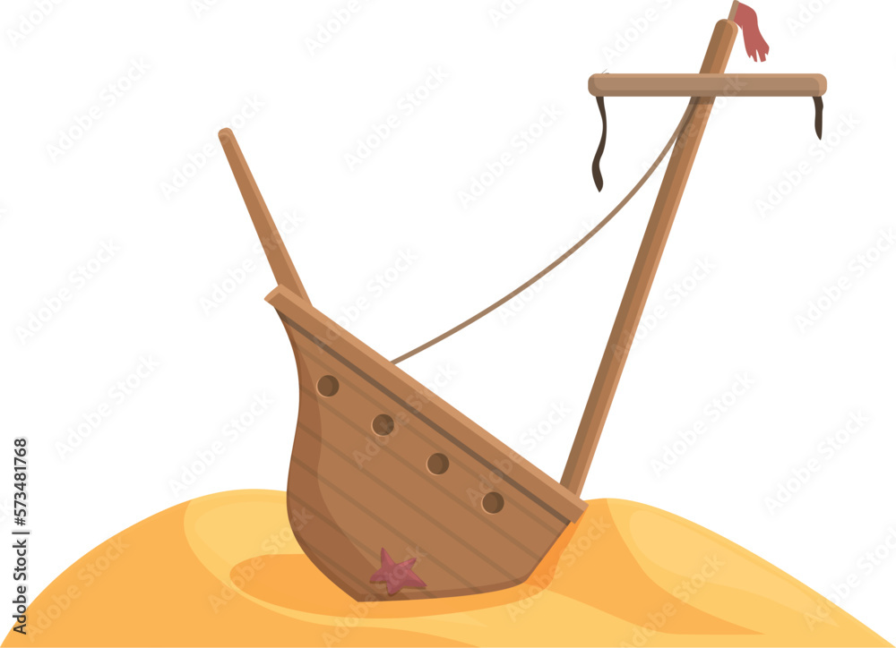 Poster Sailing wrecking ship icon cartoon vector – Wall Art | UkPosters