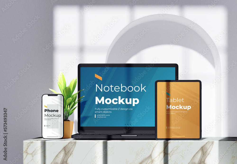 UI Devices Scene Mockup Stock Template | Adobe Stock