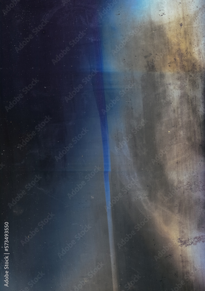 Dirty film. Weathered texture. Distressed overlay. Blue orange rusty ...