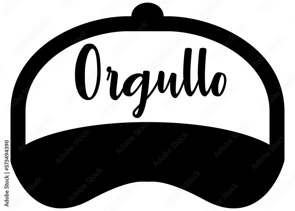 Logo lgbt. Mes del orgullo. Gorra de béisbol con letras palabra Orgullo ...