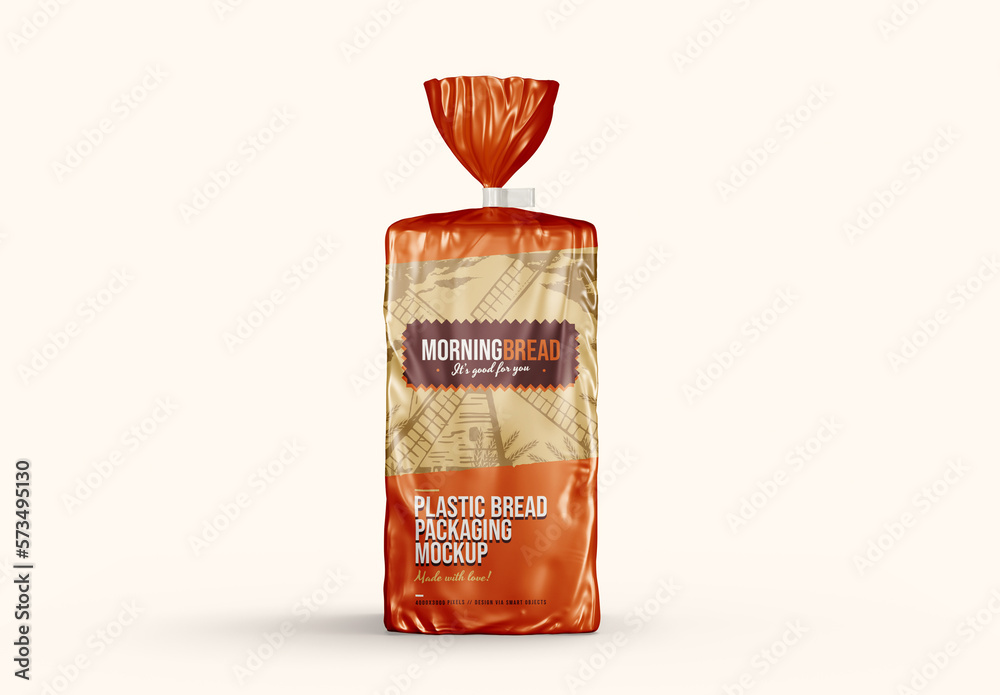 Bread Pouch Packaging Mockup Stock Template | Adobe Stock