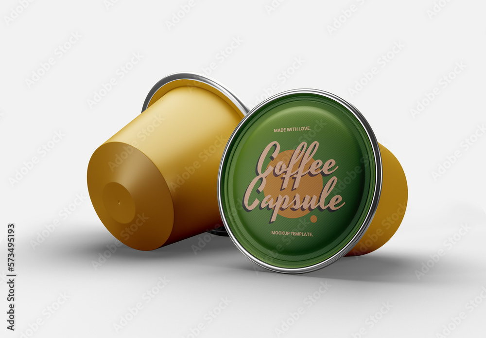 Coffee Machine Capsule Branding Mockup Stock Template | Adobe Stock