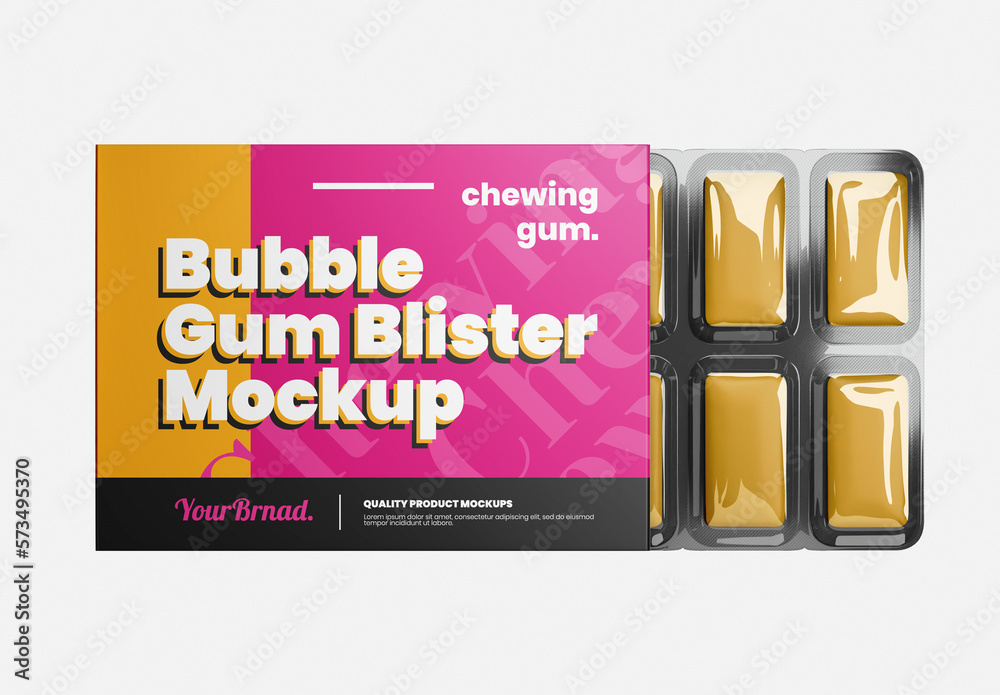 Bubble Gum Mockup Template Stock Template | Adobe Stock