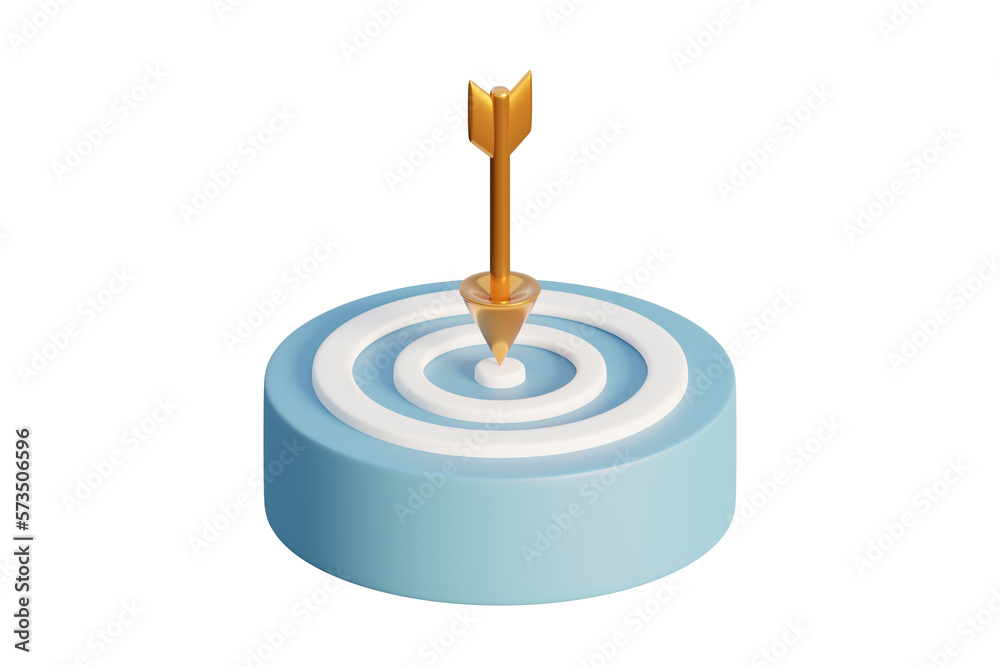 Golden arrow hit the center of blue target, Png goal success strategy ...