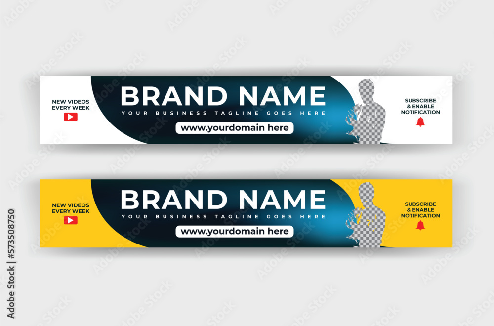 Creative YouTube Channel Art Banner Design and Vector illustration ...