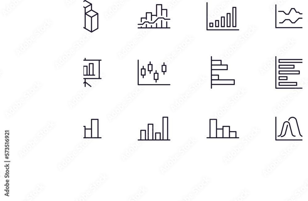 Chart vector line icon. Premium quality logo for web sites, design ...