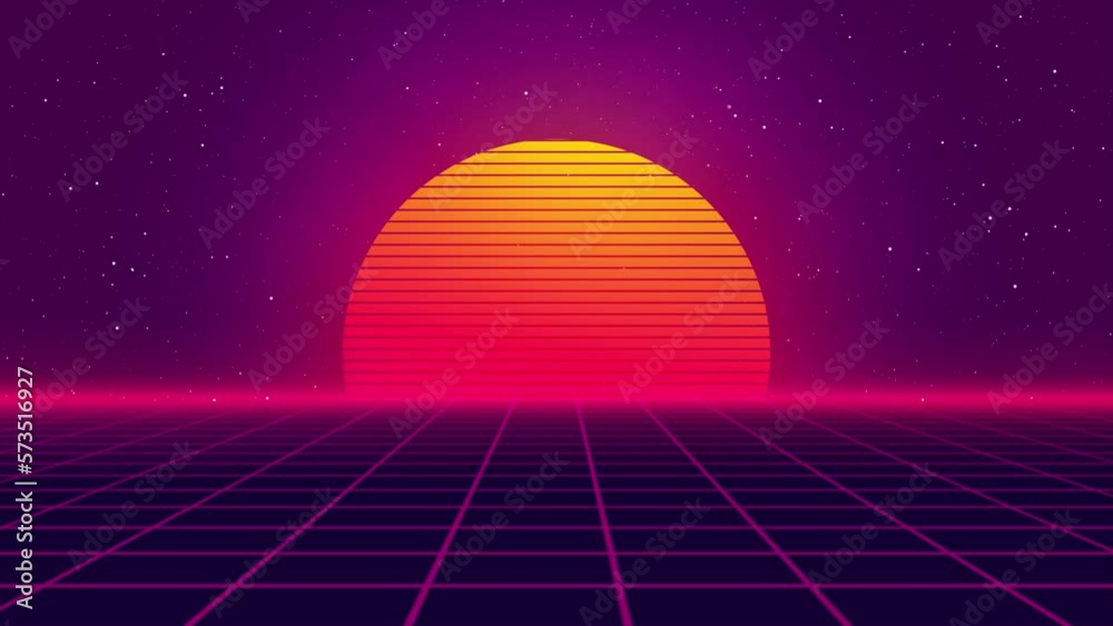 Retro Background Loop Animation, Retro High Tech Digital Background ...
