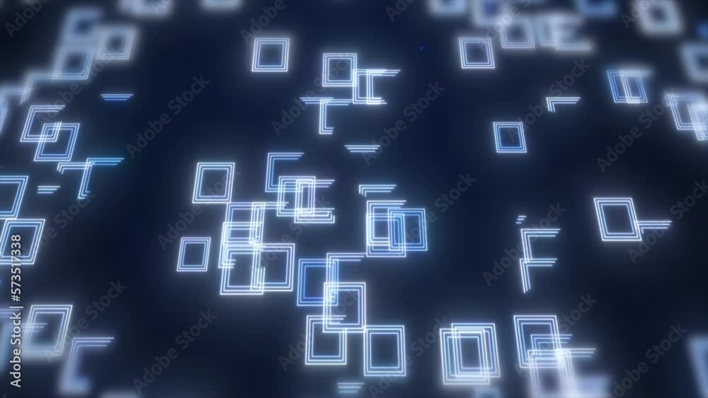 Square Shape Tech Background, Hud Small Squares Shape Loop Animation ...