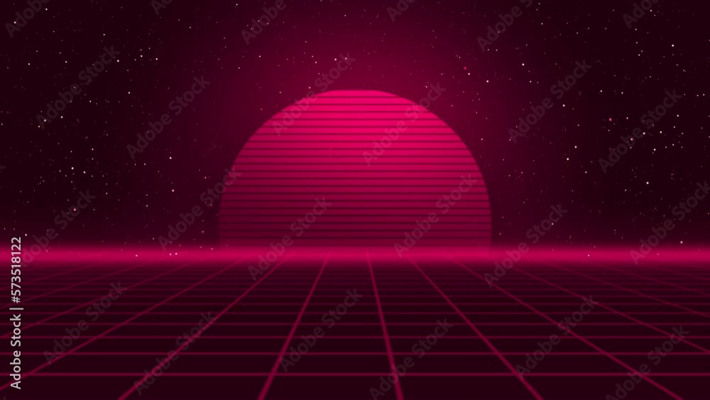Retro Background Loop Animation, Retro High Tech Digital Background ...