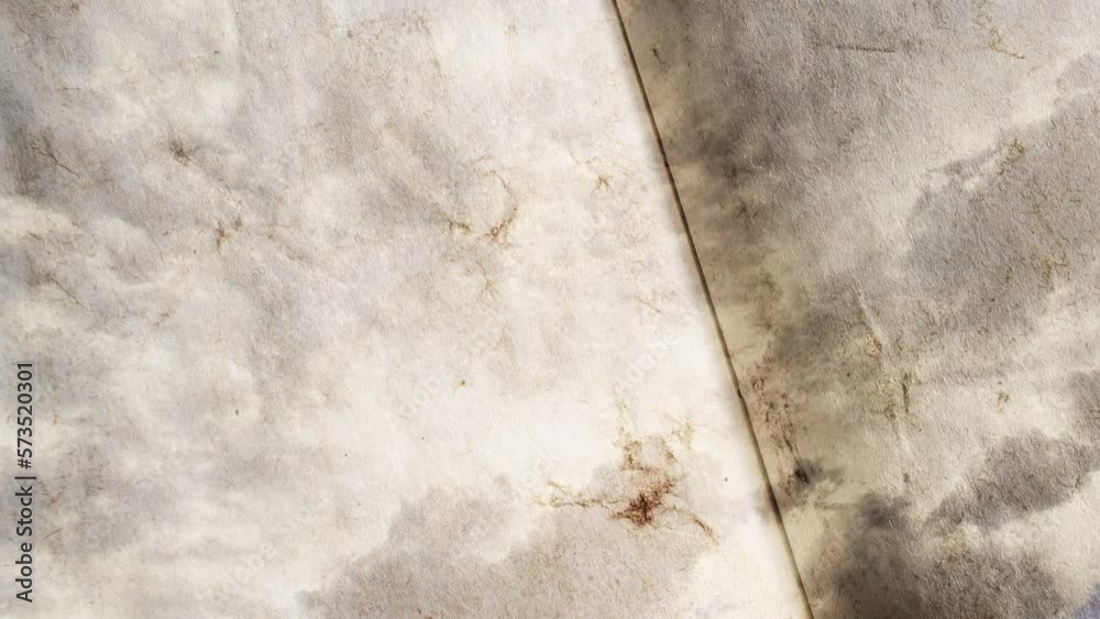Moving old paper texture with fast moving clouds with free space for ...