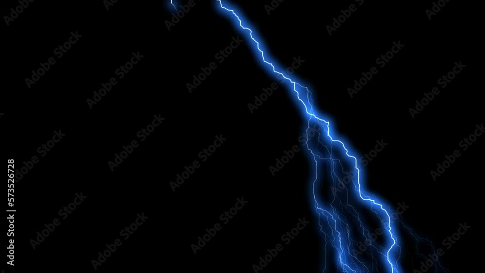 Lightning Strikes At Night, Lightning Strikes On Alpha Channel. Loop ...