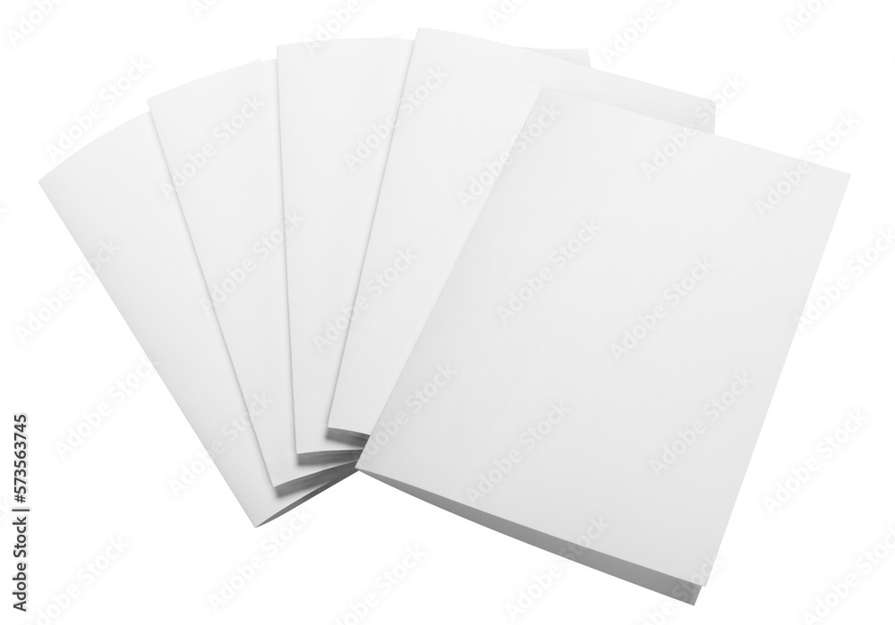 Folded sheets of white paper cut out Stock Photo | Adobe Stock