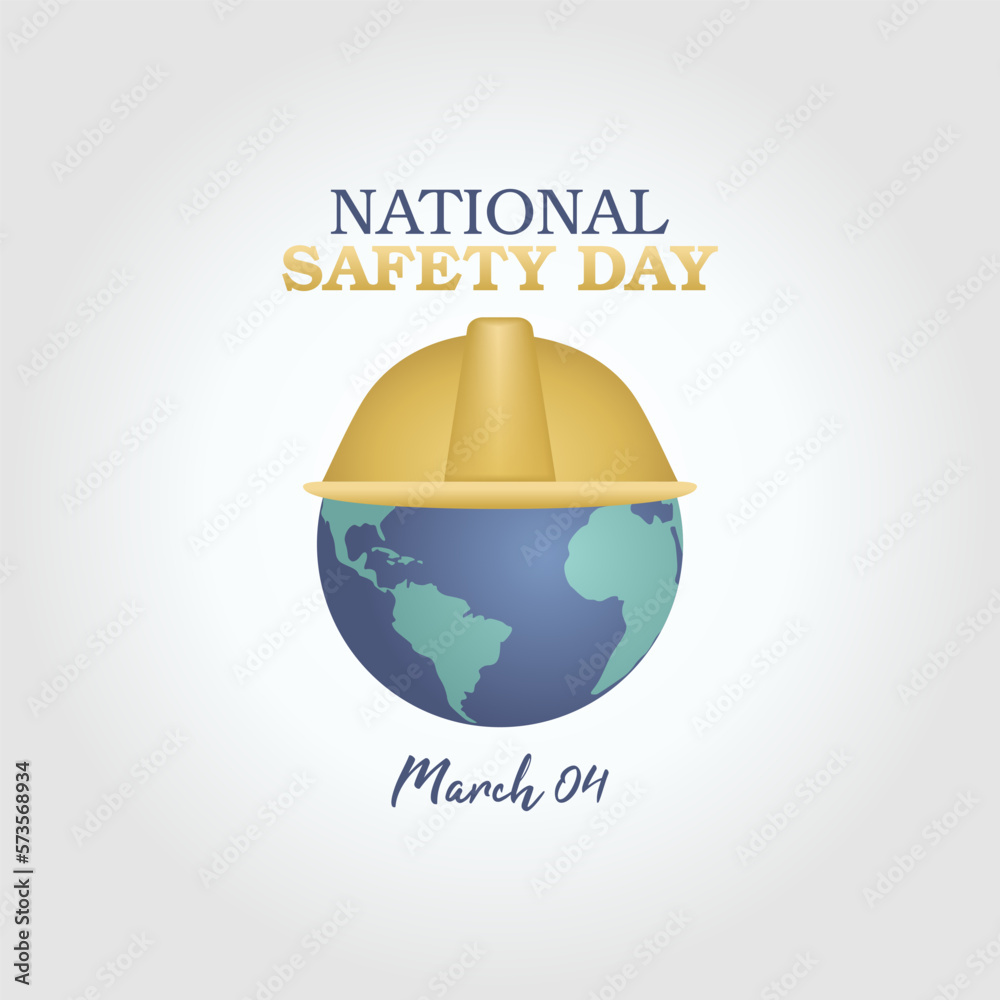 vector graphic of national safety day good for national safety day ...