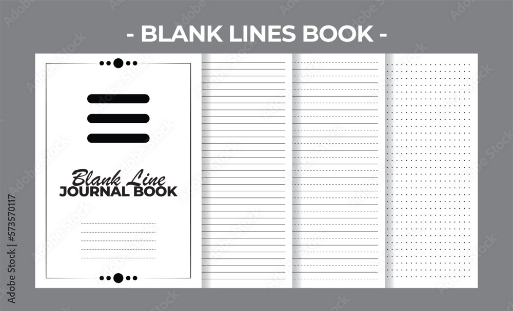 Printable KDP Dotted or Lines Book Vector Design Template Stock Vector ...