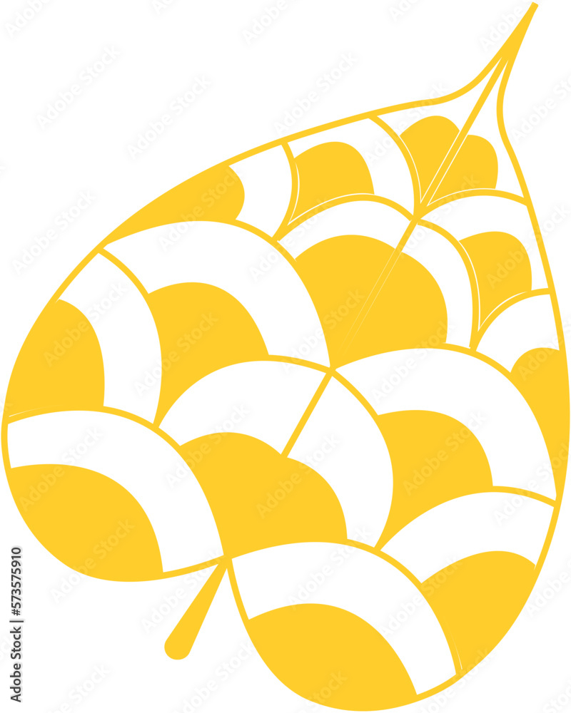 Pho leaf bodhi tree icon Stock Vector | Adobe Stock