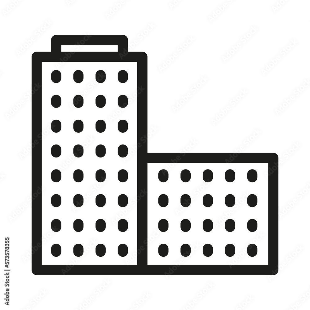Office or Apartment building line art icon. Architecture business ...