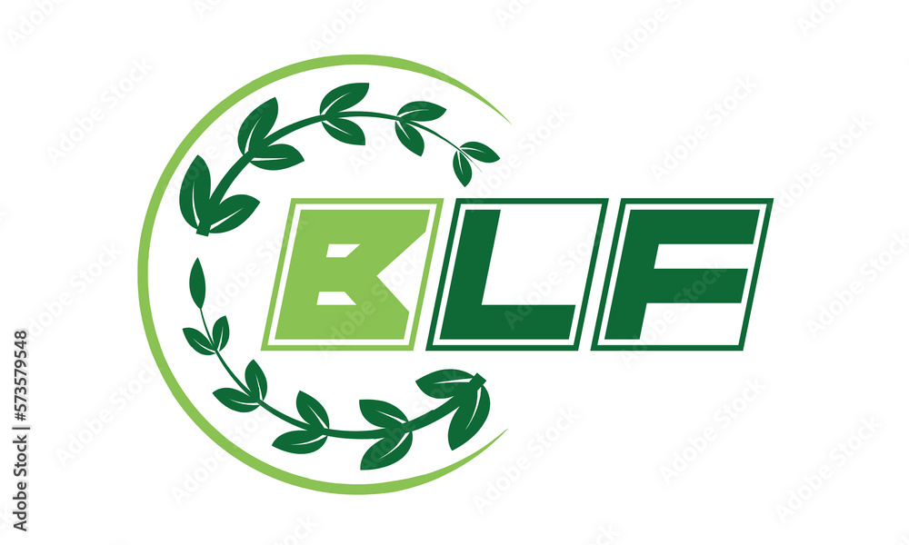 BLF Three-letter natural logo design, vector template. | monogram logo ...