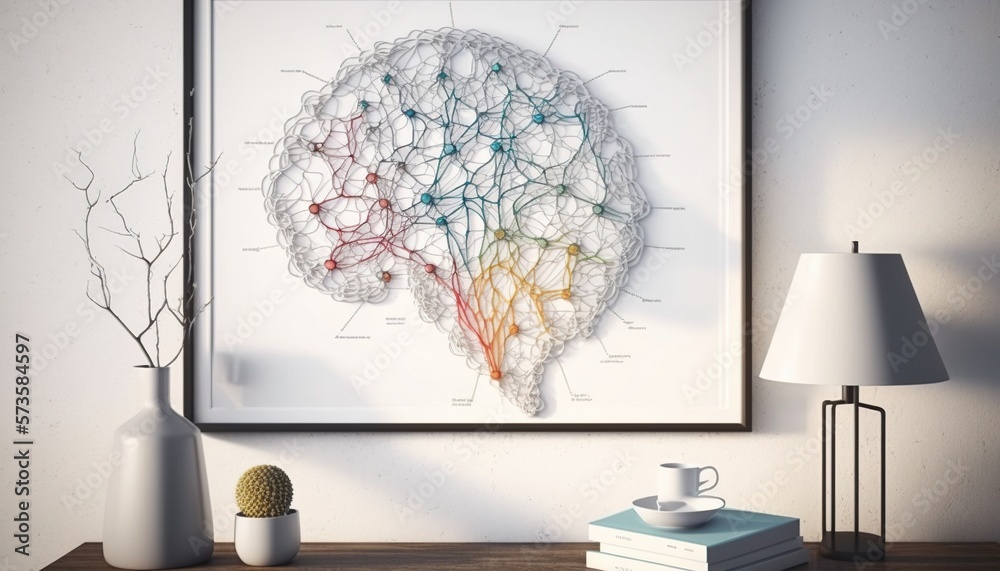 Abstract Brain Mindmap Conceptual Thinking Illustration, with Licensed ...