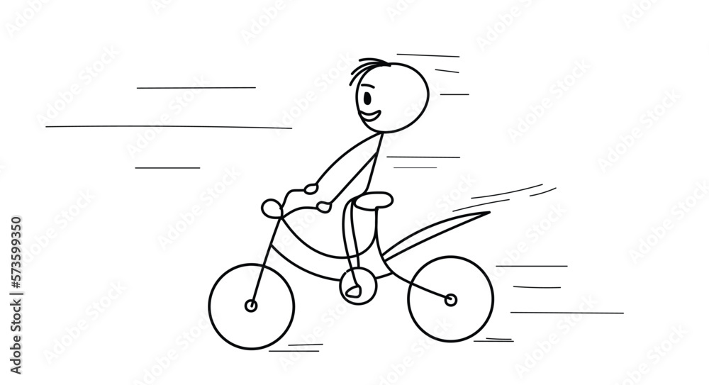Vector cartoon stick figure sketch conceptual illustration of a man ...