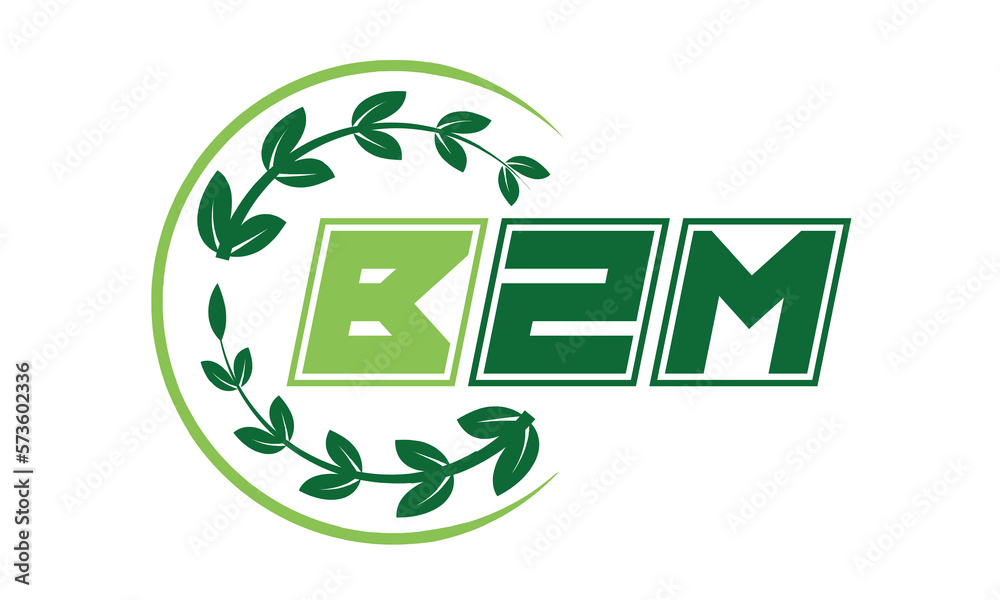 BZM Three-letter natural logo design, vector template. | monogram logo ...