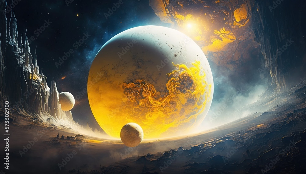 Planet and Space Wallpaper, 4k Landscape, Beautiful Scenery Stock ...