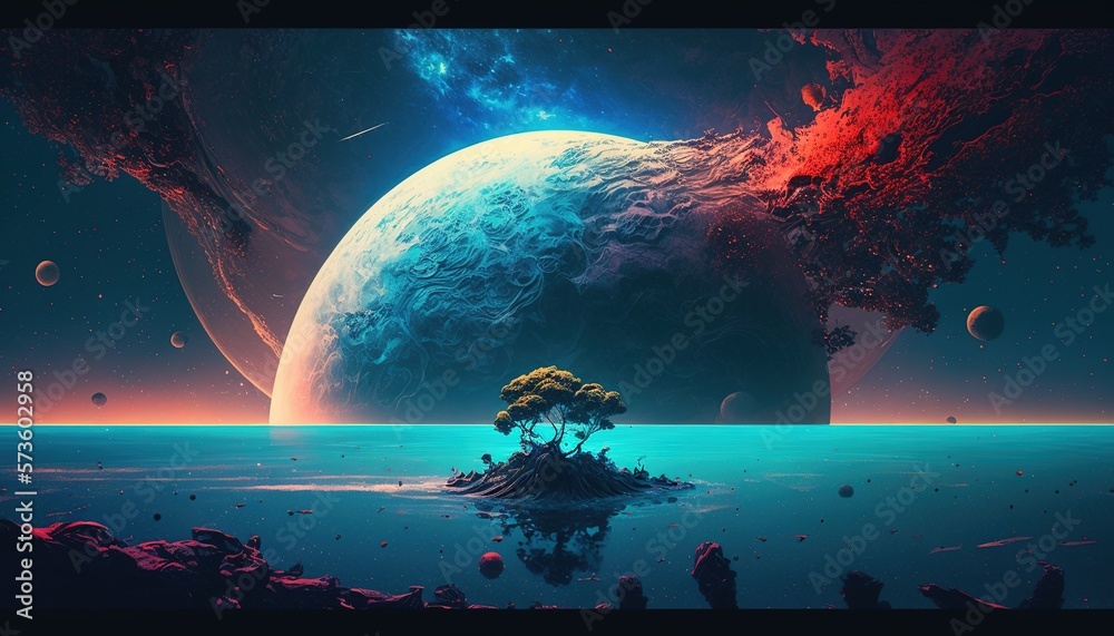 Planet and Space Wallpaper, 4k Landscape, Beautiful Scenery Stock ...