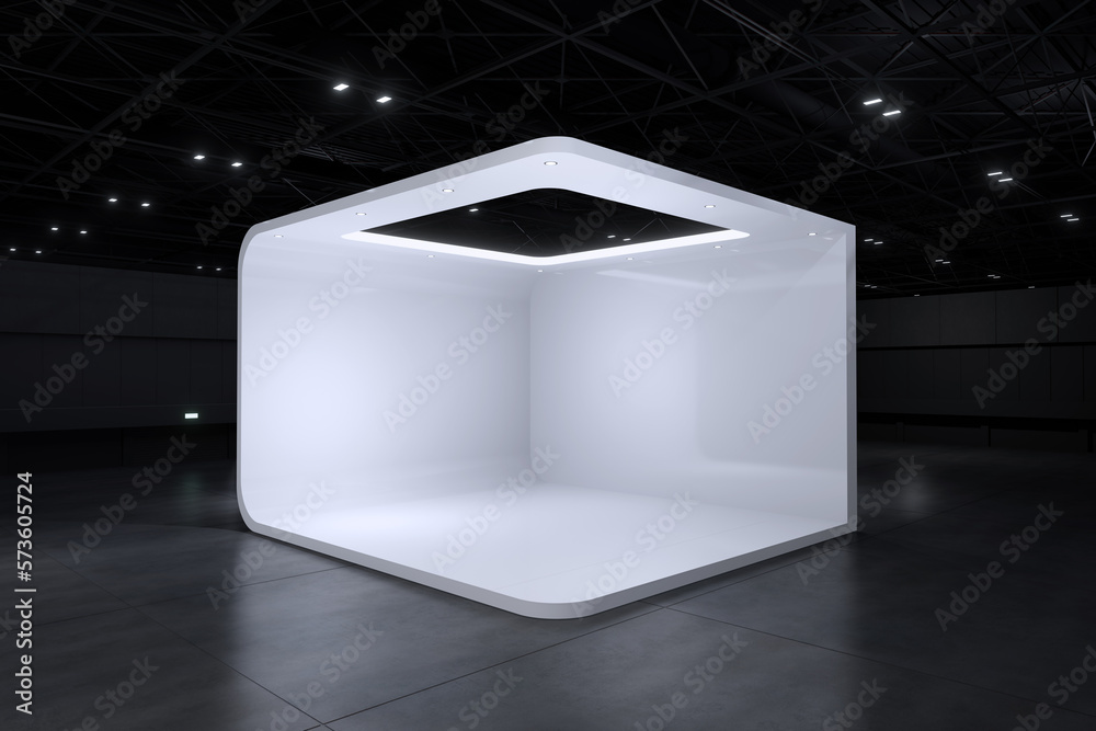 Exhibition stand for mockup and Corporate identity,Display design.Empty ...
