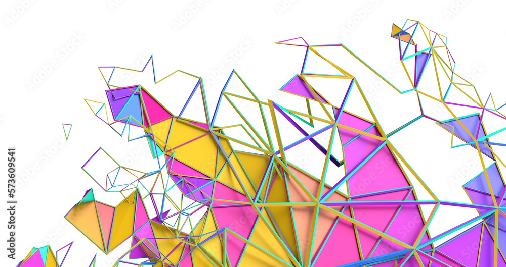 Abstract colorful structure, 3d render Stock Illustration | Adobe Stock