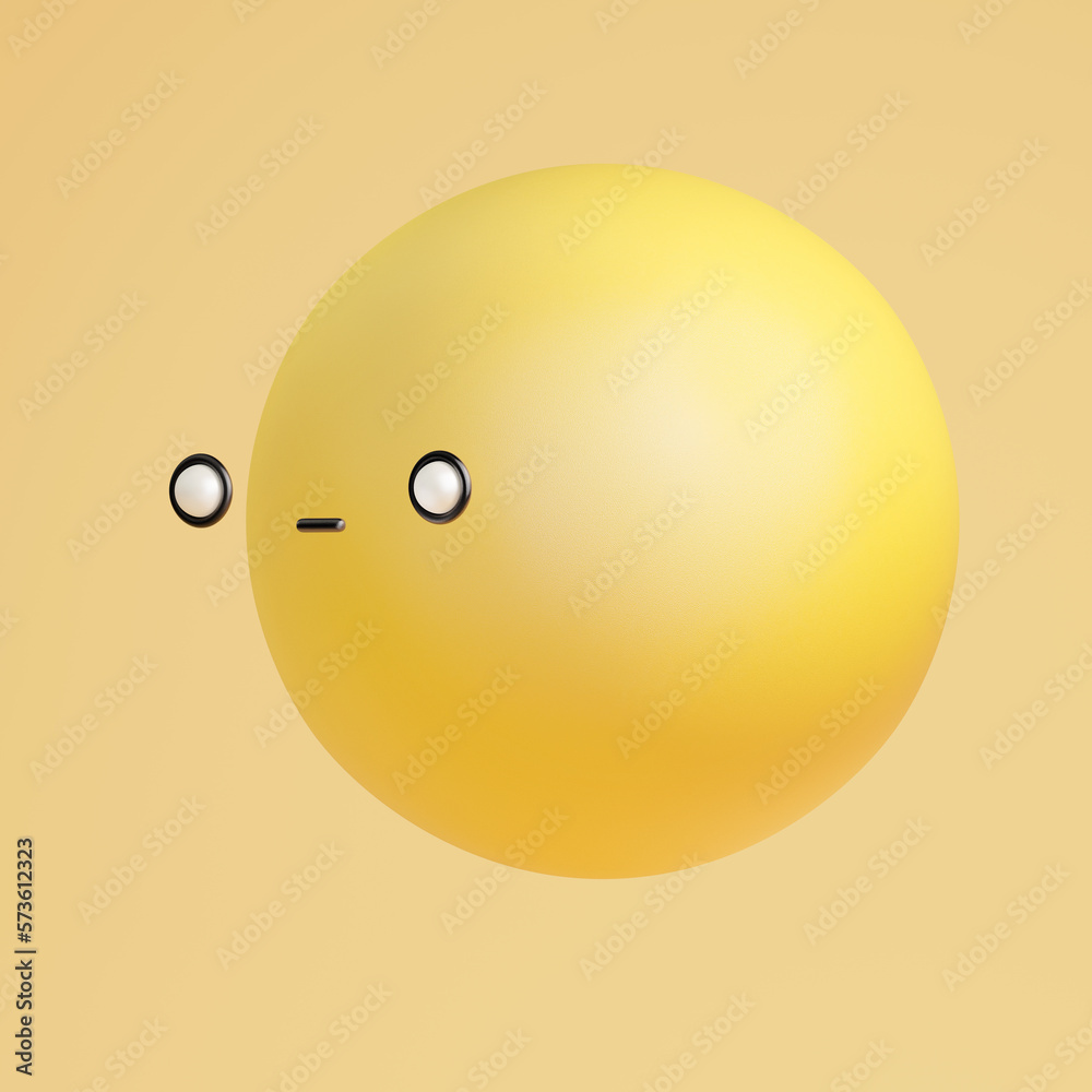 Doubt emotion icon in portrait angle view. Funny cat face sign with ...