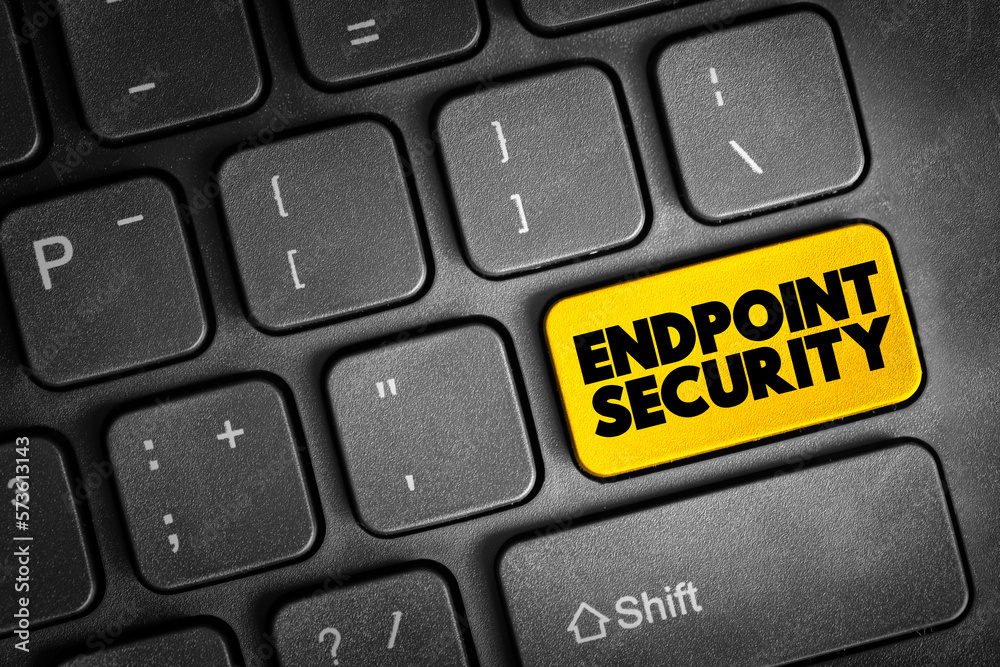 Endpoint Security text button on keyboard, concept background Stock ...