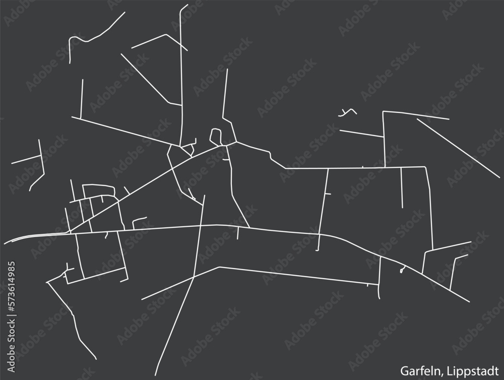 Detailed hand-drawn navigational urban street roads map of the GARFELN ...