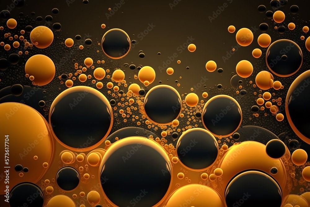 orange bubbles background. Color bubbles. Bubble background. Generative ...