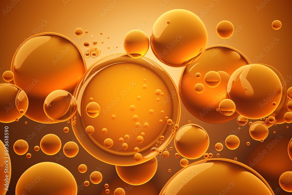 orange bubbles background. Color bubbles. Bubble background. Generative ...